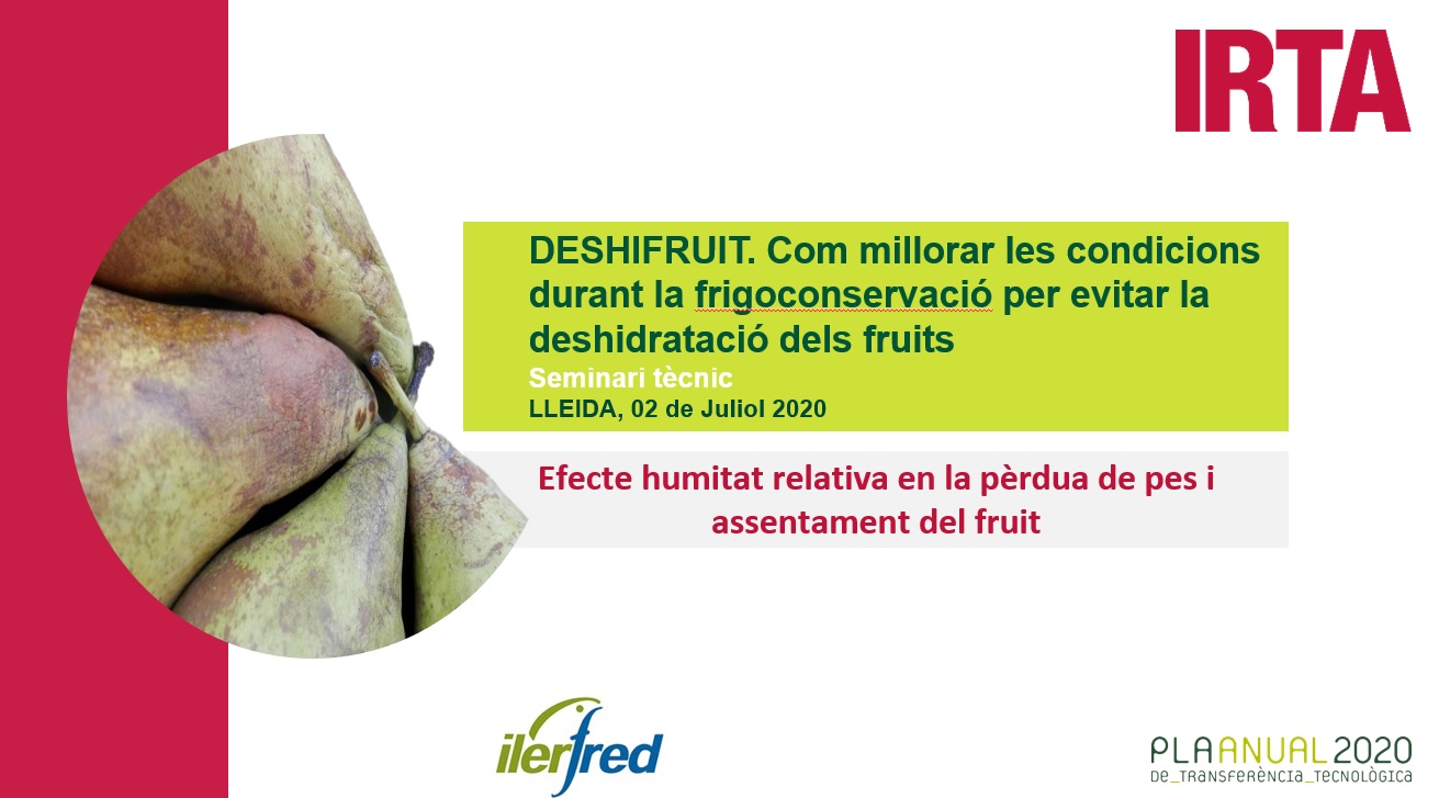 Vídeo DESHIFRUIT: Efecto de la humedad relativa sobre la pérdida de ...